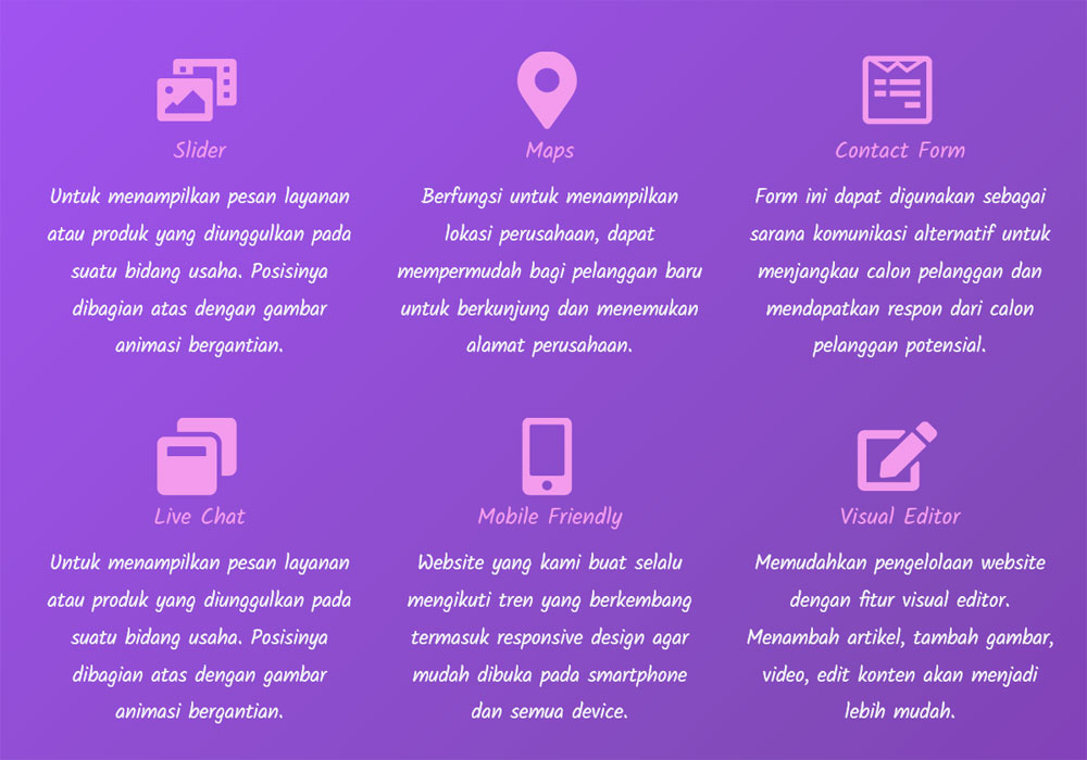 Fitur Pendukung Website Profesional - Pojok Website